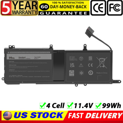 9NJM1 Battery for Dell Alienware 15 R3 R4 P31E P31E001 P31E002 P69F ...