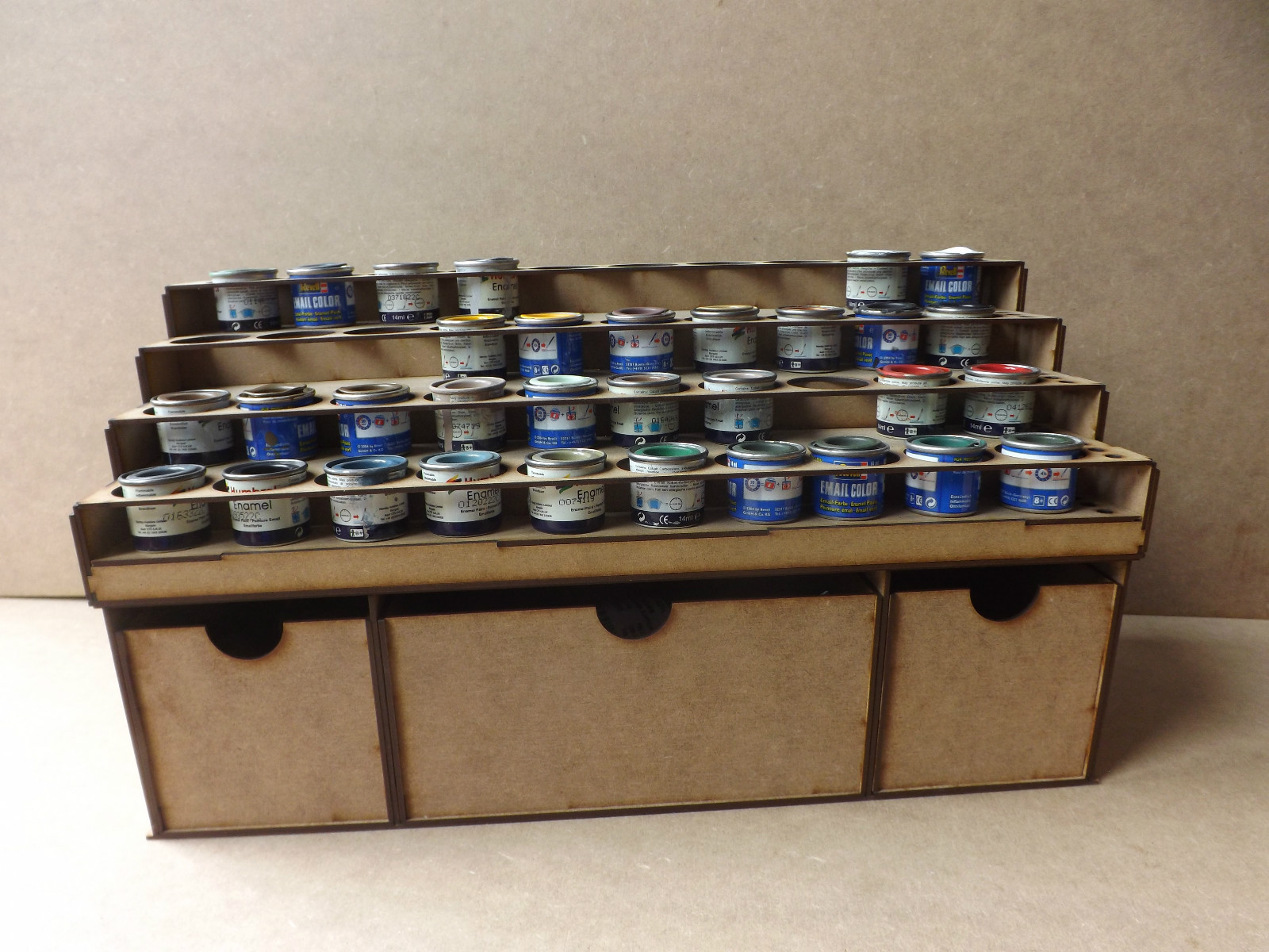 Paint Stand 40 Tin rack Deep storage draws Humbrol Revell Enamel ...