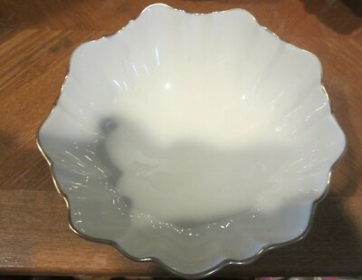 Lenox Candy Dish Scalloped and Gold Edge 6 inches MADE IN USA "MINT" | eBay