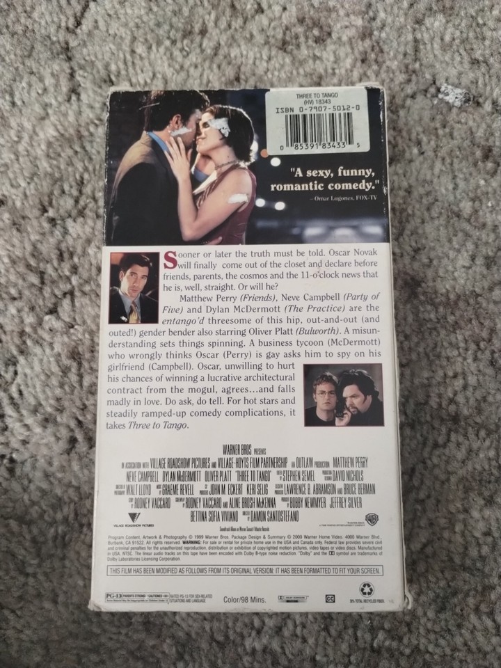 Three to Tango (VHS, 2000) 85391698630 | eBay