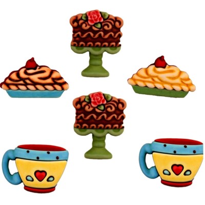 Coffee Shop SD105 - Sweets Cake Pie - Buttons Galore - Craft Sewing ...