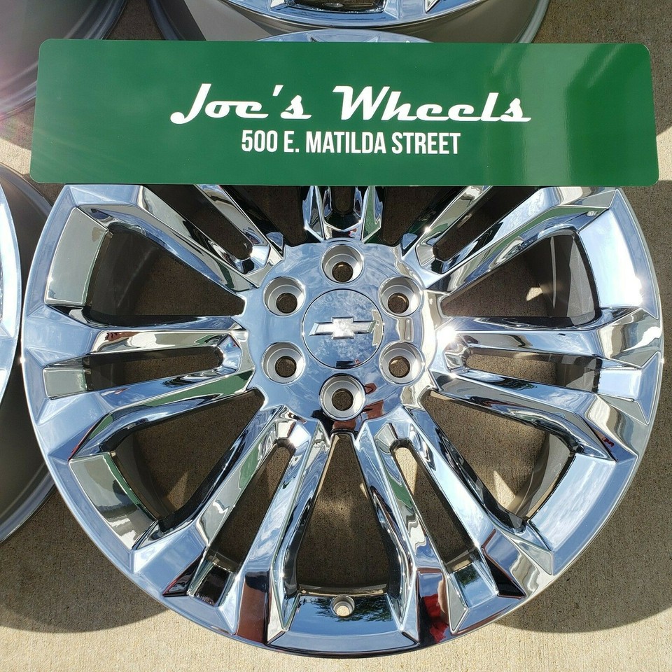22" Chevy Silverado Sierra Denali Yukon Tahoe OEM Chrome Wheels CK159 ...