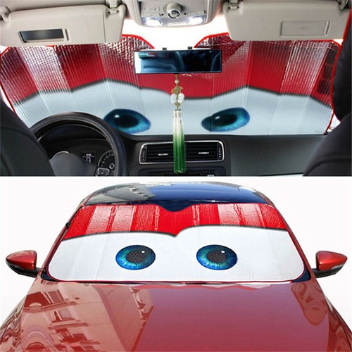 Car Window Foils Cartoon Eye Windshield Sunshade Windscreen Cover Sun ...