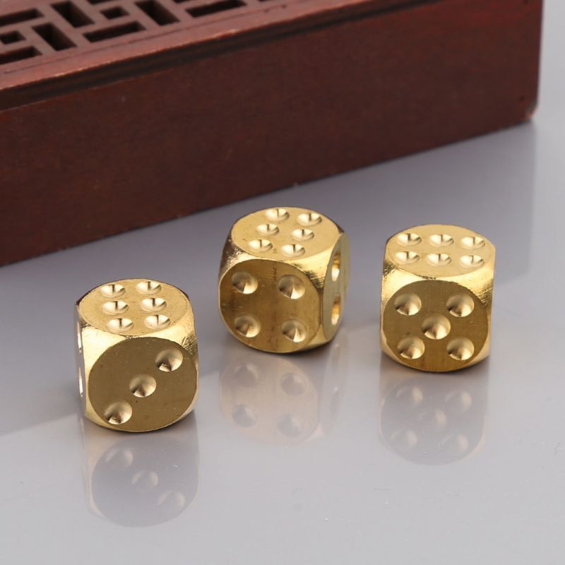 Brass Dice Toy Club Bar Holiday Party Entertainment Game Small High ...