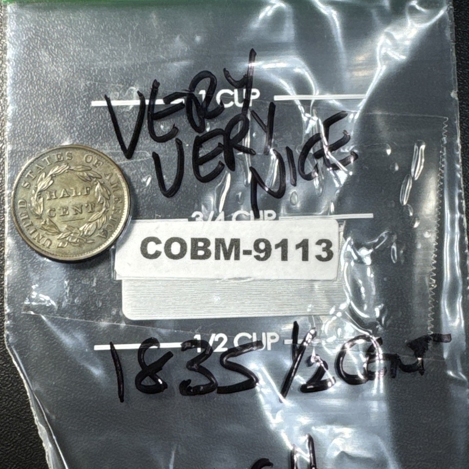 US COIN 1835 Half Cent Classic Head 1/2c High Grade Very Nice COBM-9113 ...