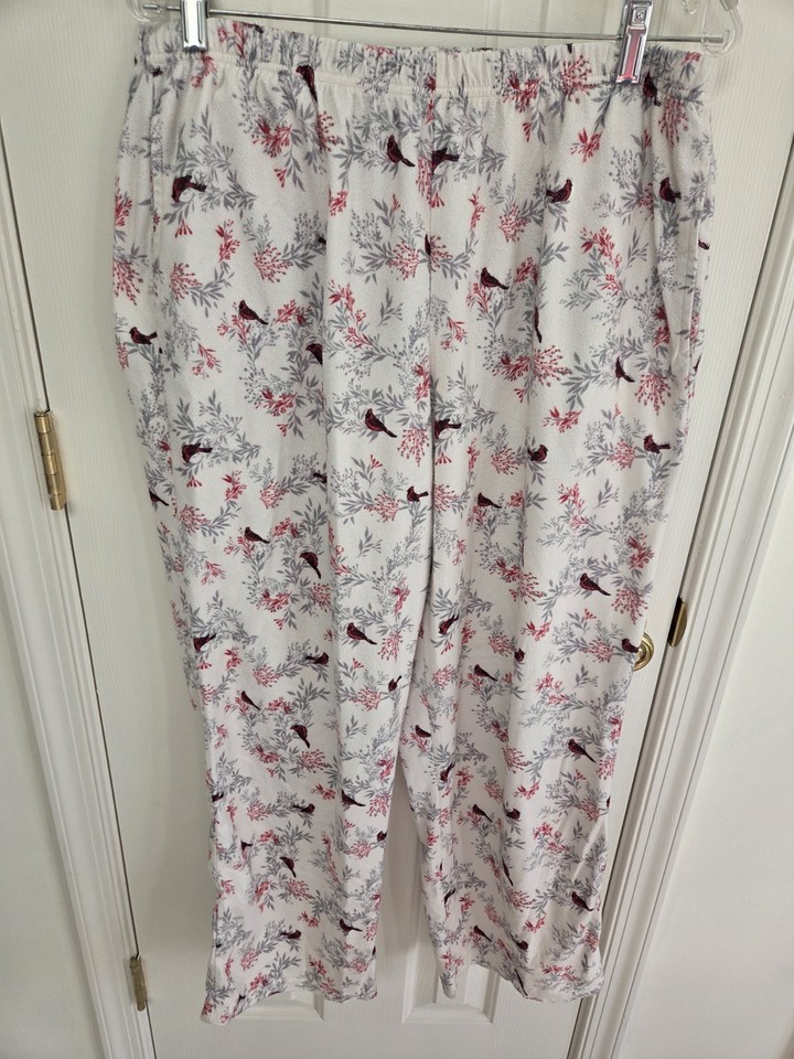 Adonna Sleepwear Size Large 2 Pc. Flannel Pajama Set Cardinals Long ...