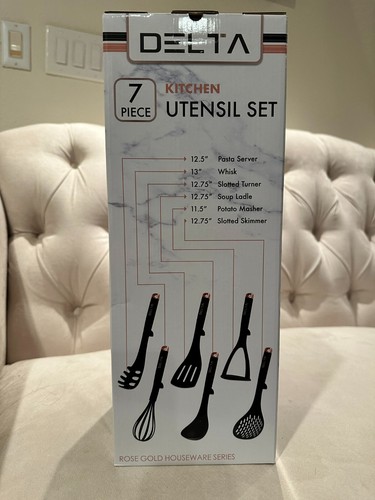 NEW Delta 7 Piece Heavy Duty Nylon Heat Resistant Kitchen Cooking ...