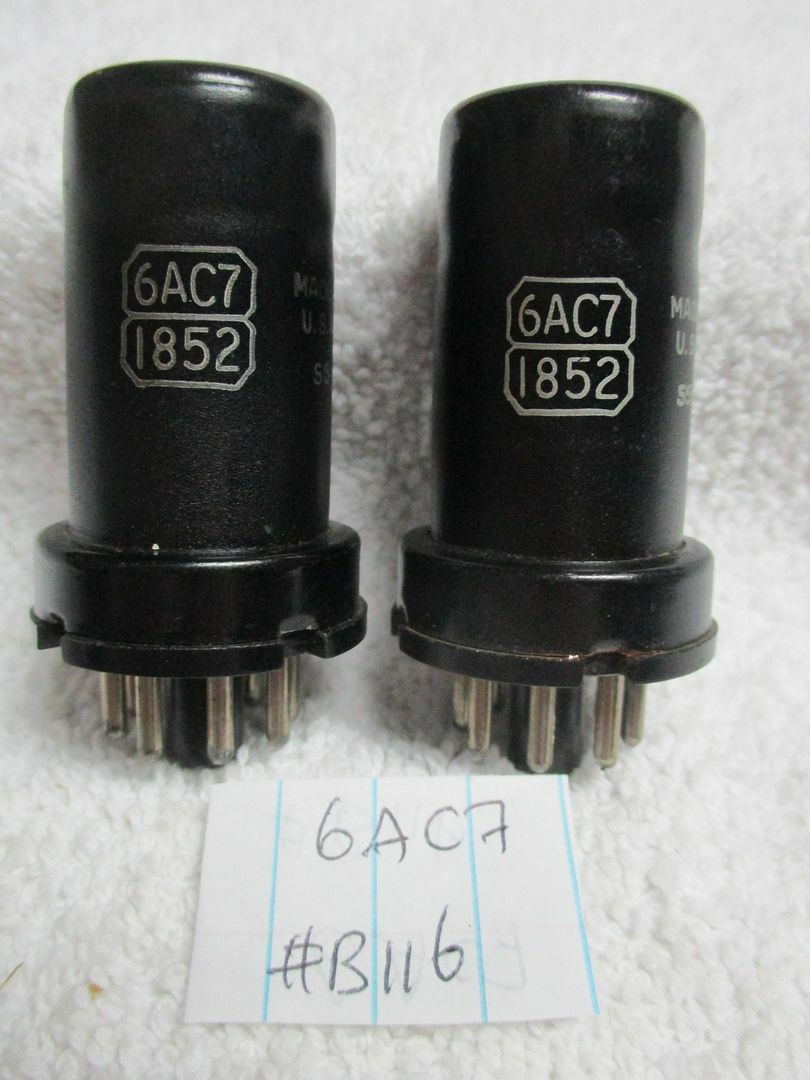 Pair RCA GE 6AC7 tubes tested.# 16 | eBay