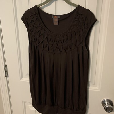SoSik Brown Rayon Blend Sleeveless Knit Top: Size M | eBay