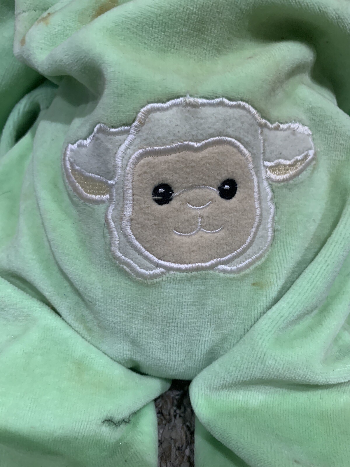 16" A & A PLUSH PEOPLE PALS SOFTEES BABY LAMB / SHEEP GREEN STUFFED ...