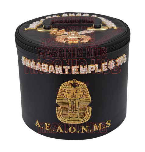 MASONIC AEAONMS SHRINER FEZ CASE WITH CUSTOMIZE DETAILS + TEMPLE AND ...