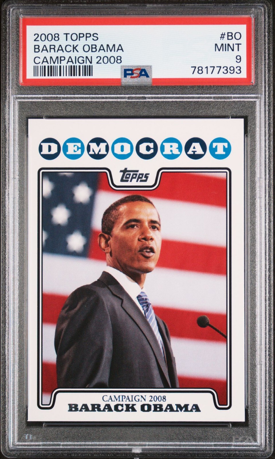 2008 Topps (Campaign 2008) - Barack Obama #BO PSA 9 MINT | eBay