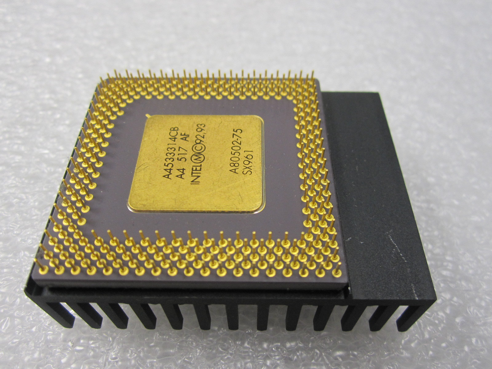 Intel Pentium Processor 75 MHZ Chip Vintage GOLD TOP CPU 75mhz A80502 ...