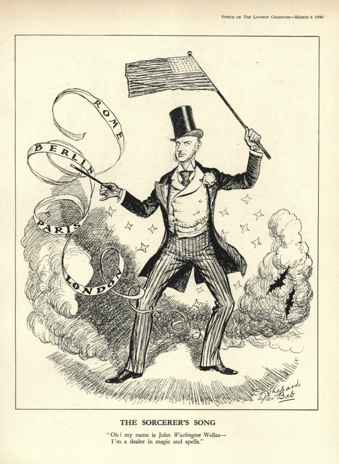 Rare 1940 WW2 British Cartoon: UNITED STATES - American Neutrality | eBay