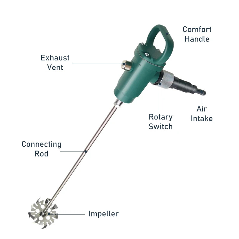 Pneumatic Mixer Stirring Machine Paint Coating Portable Pneumatic Mixer ...