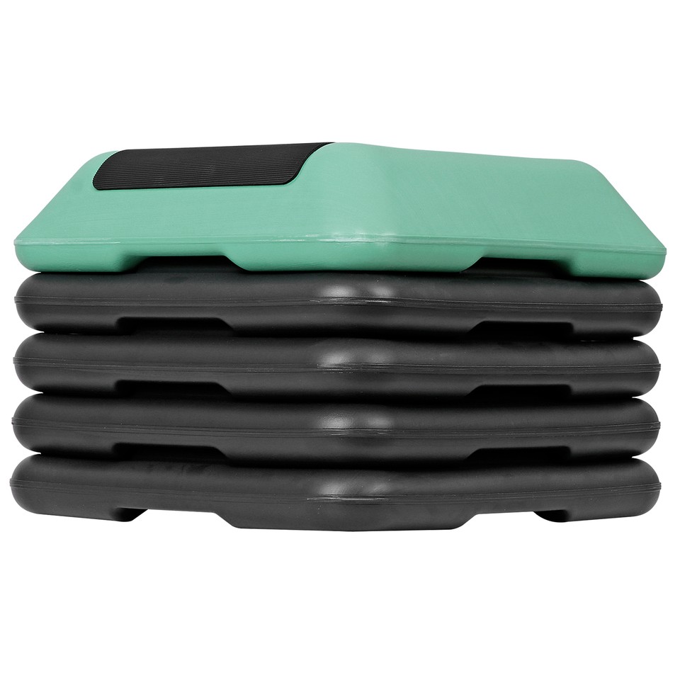Aerobic Step Platform w/ 4''-12'' Adjustable Height Risers Home Gym ...