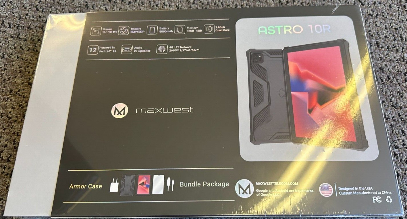 Maxwest Astro 10R Android Tablet 10" inch New