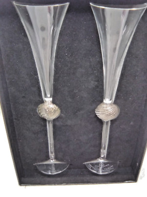 Pair Of 2 - Soho Gold by UNION STREET GLASS Champagne Flute Glass ...