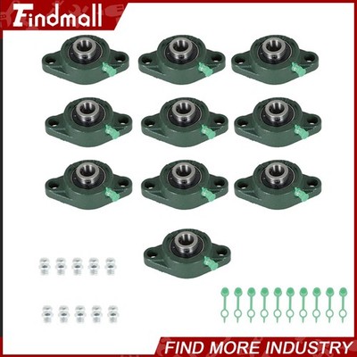 Findmall 10PC UCFL202-10 Pillow Block Flange Bearing 5/8" Bore 2 Bolt ...