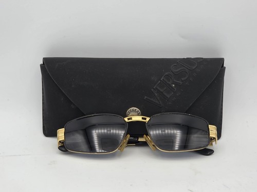 Versus by Gianni Versace Vintage Gold Black Sunglasses MOD R07 COL 09M ...