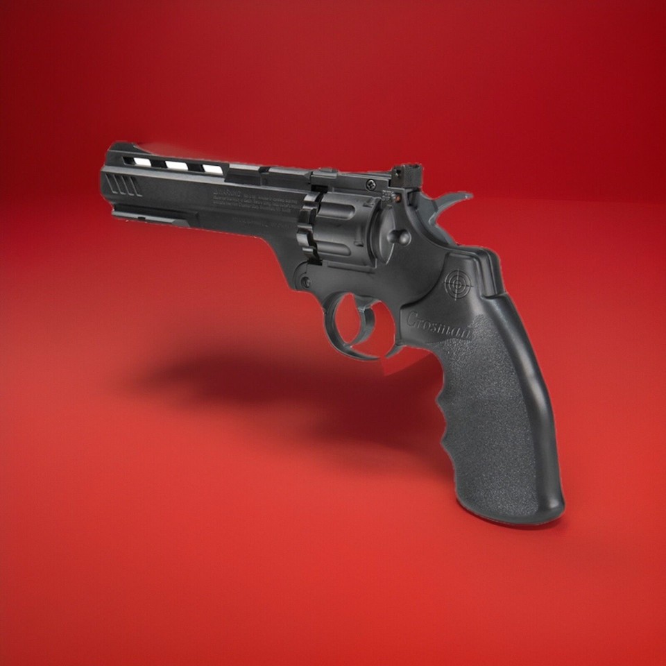 5 Joule Crosman Vigilante Dual Mag Pellet Revolver .177 Cal CO2 Air ...