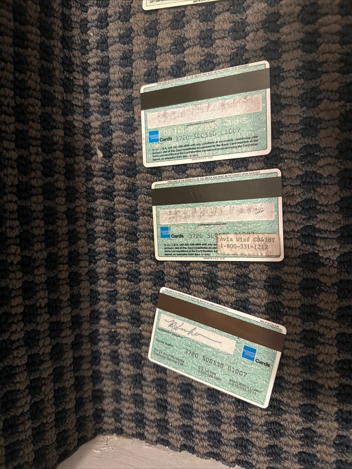 1989-1997 Vintage Expired American Express Cards (Lot of 9) Various ...