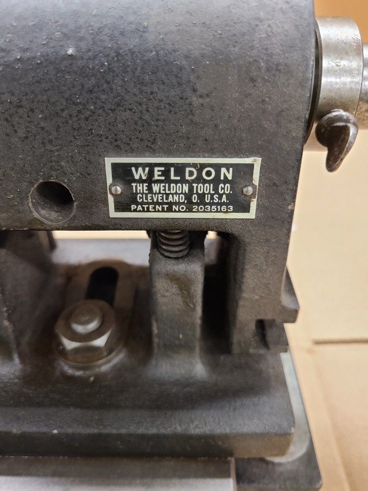 Weldon Tool Sharpening Fixture End Mill Grinding w/ Tilting Table Sub ...