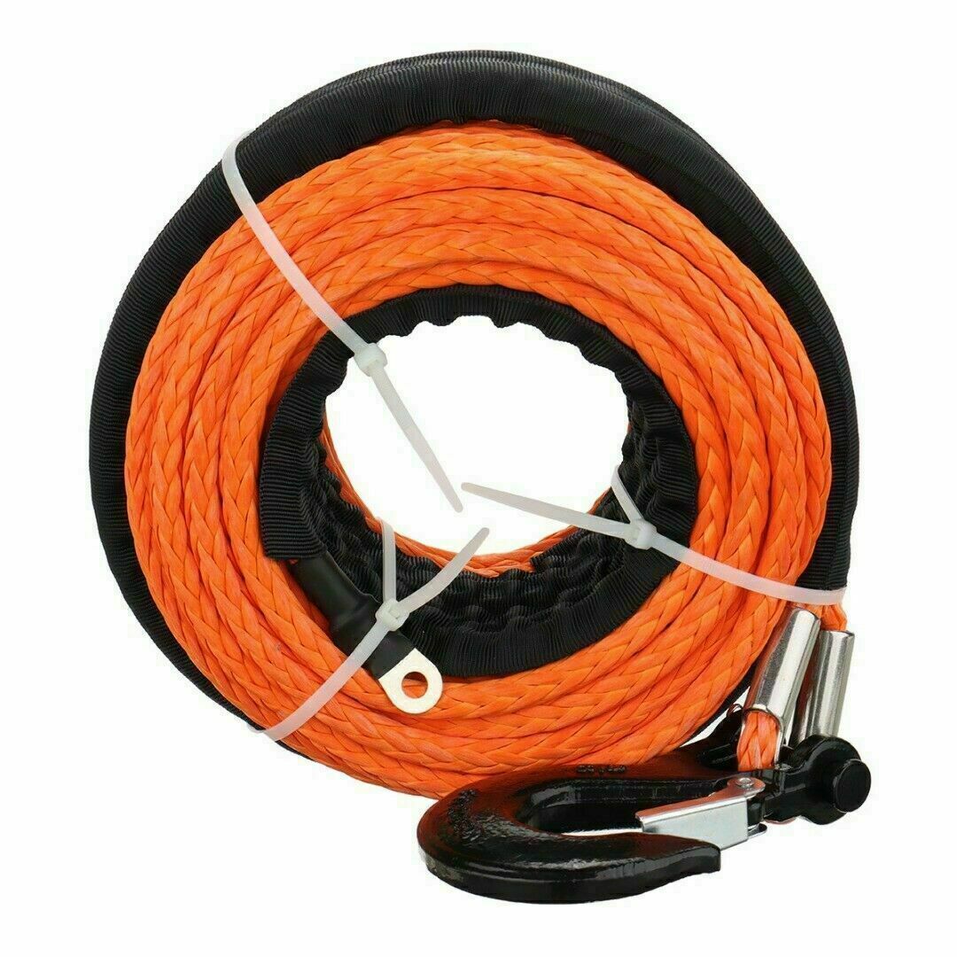 10MM X 30M Dyneema SK78 Winch Rope Hook Synthetic Recovery Offroad ...