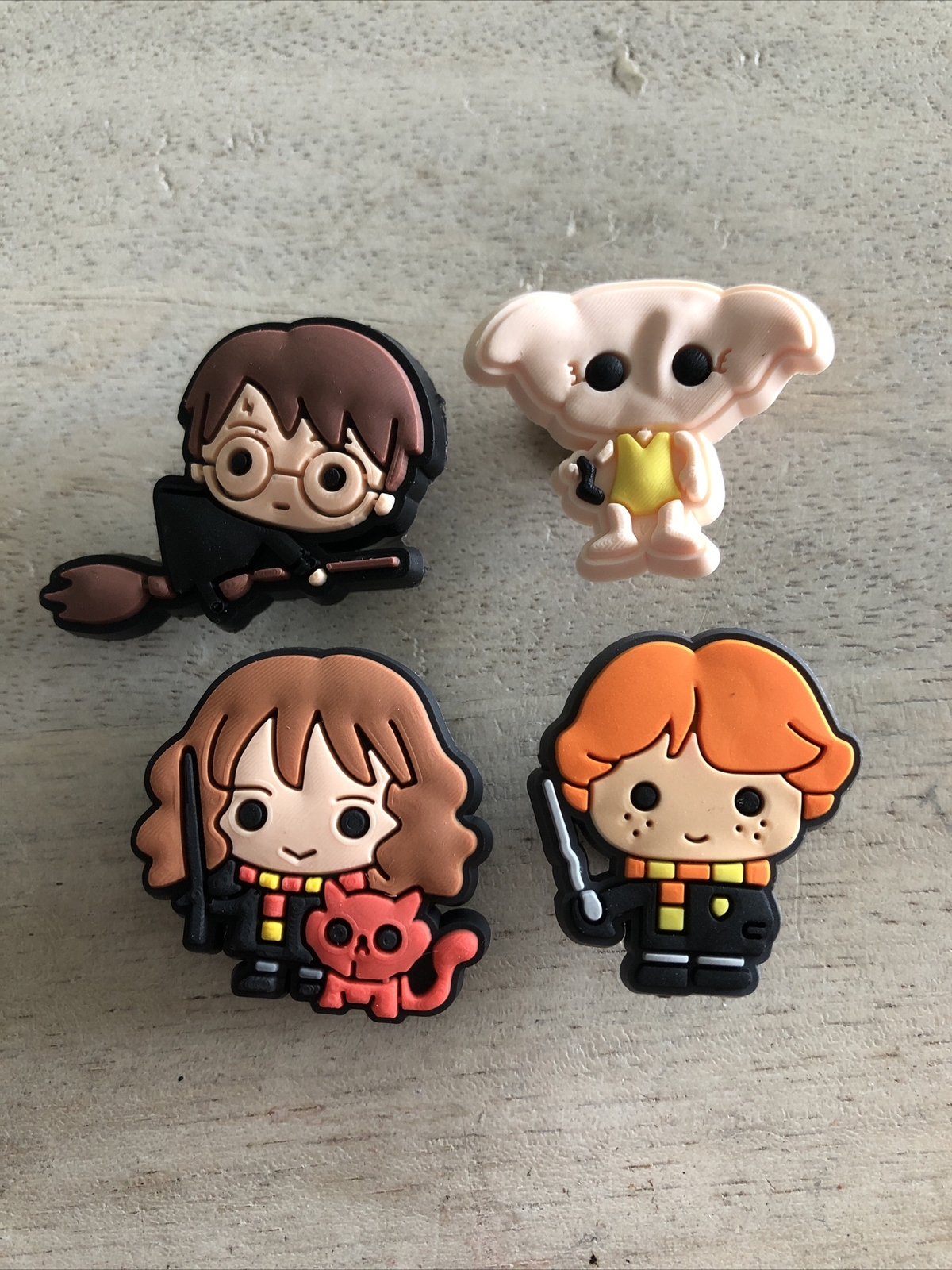 Harry Potter Shoe Charms Funko : Harry : Ron : Hermione : Dobby - Set ...