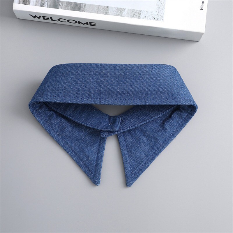 1PC Denim False Collar Jean Shirt Decorative Fake Neck DIY Sewing Fake ...