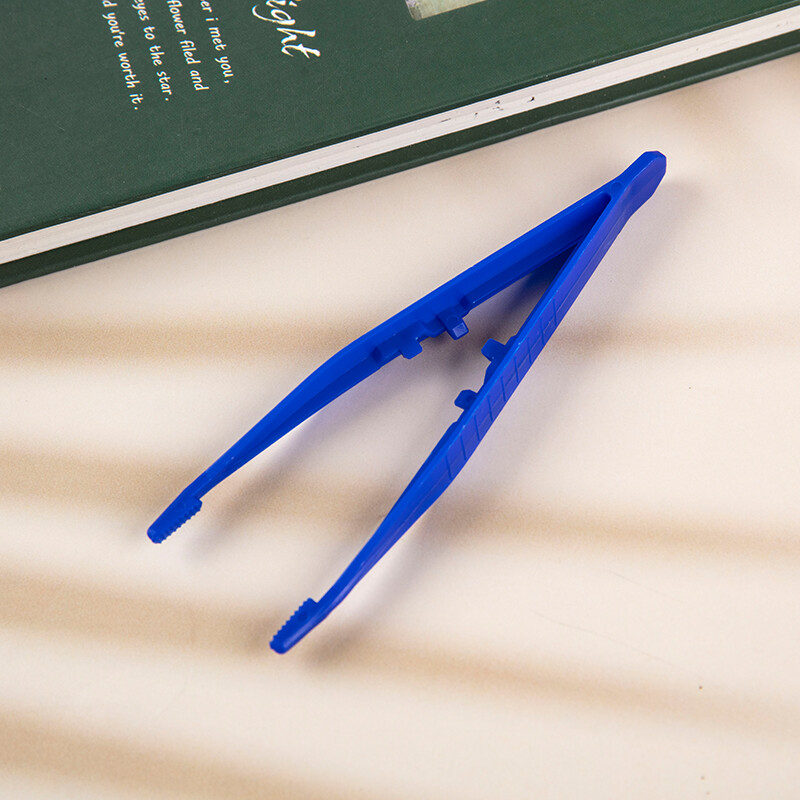 10pcs Plastic Blue Tweezers Medical Beads Disposable Tweezers Tools ...