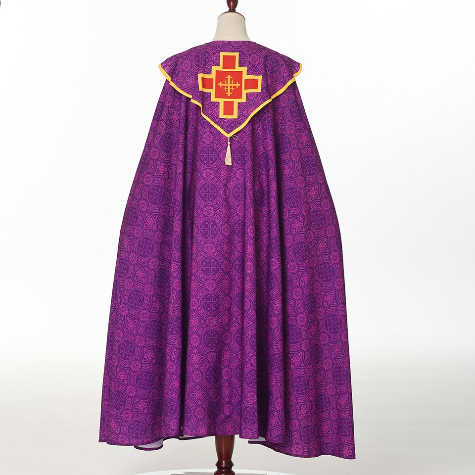 Halloween Religious Cope Priest Vestment Patterned Robe Religious Cloak ...