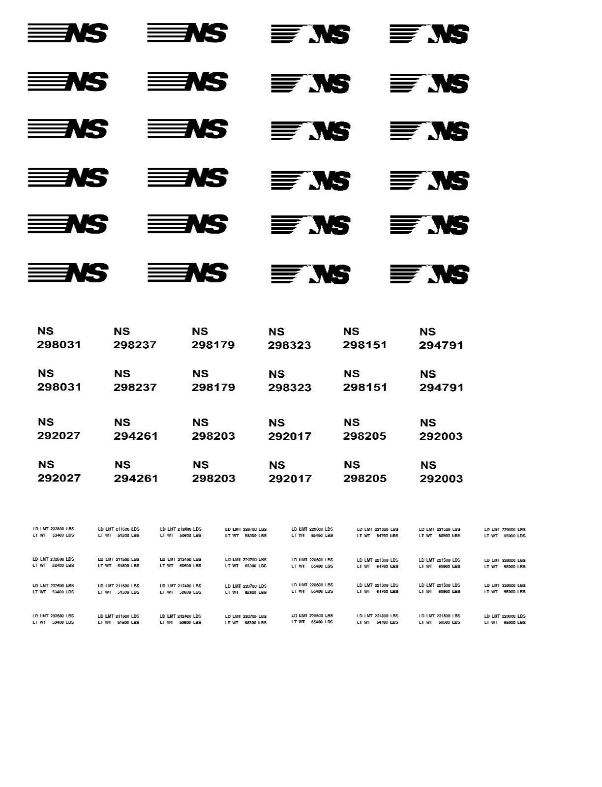 HO Scale Hopper Car Decals. " Norfolk Southern " | eBay