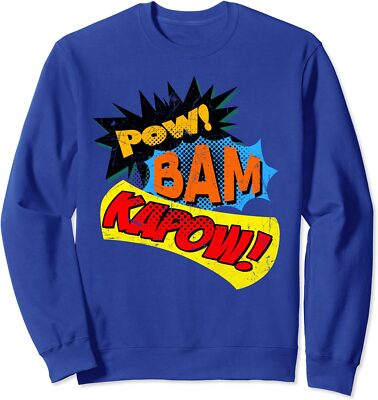 Pow! Bam! Kapow! Comic Book Sound Effect Funny Unisex Hooded Sweatshirt ...