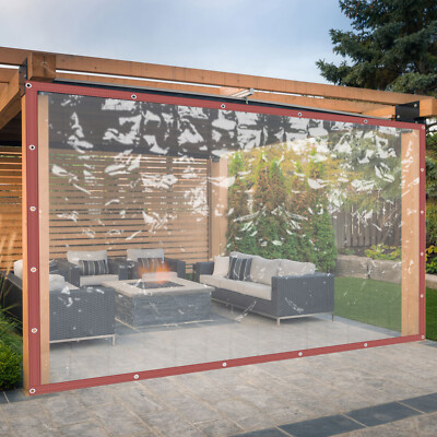 Commercial Grade Waterproof Vinyl Clear Awning Canopy Roll Up Patio ...