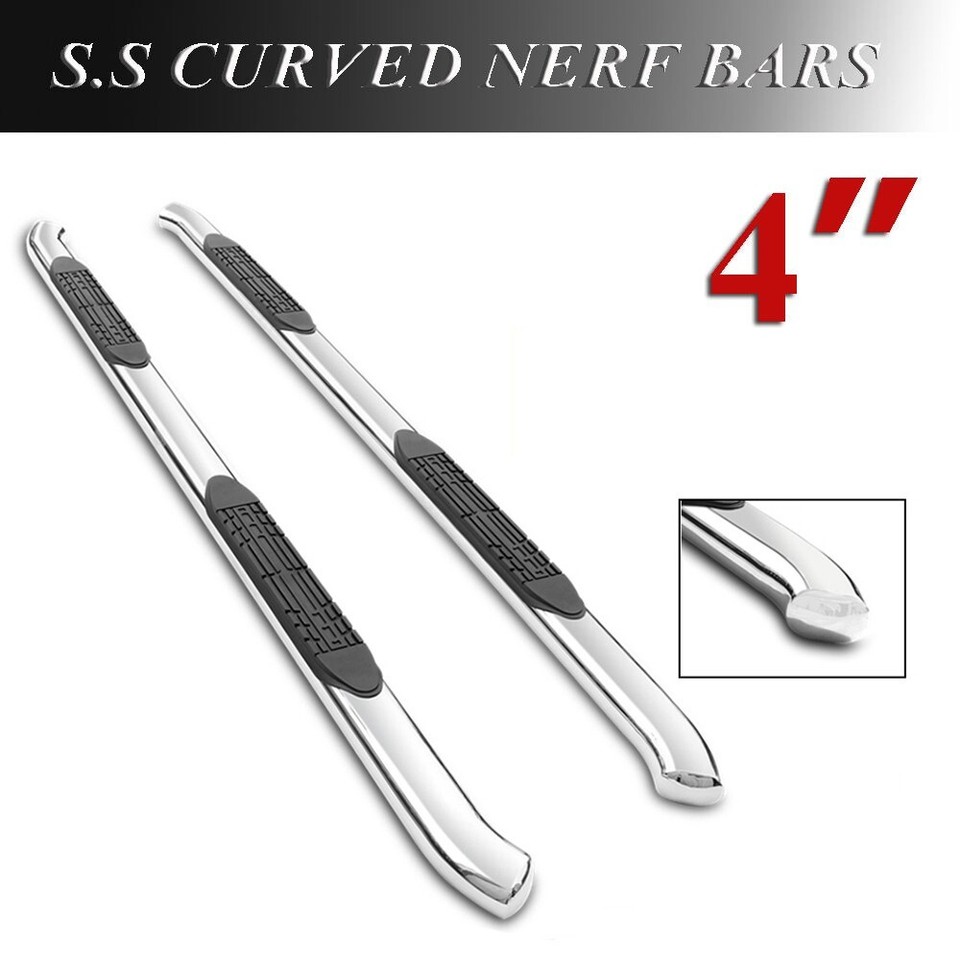 4" Chrome Side Steps Running Boards For 2005-2023 Toyota Tacoma Double ...