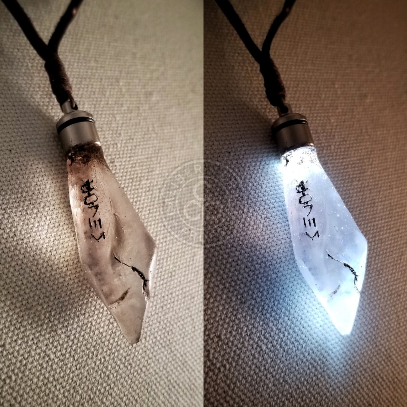 Light up Kyber Crystal Glowing Necklace - Rogue One Jyn Star Wars ...