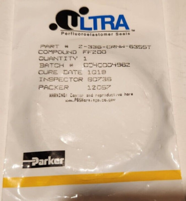 Parker Ultra Compound: FF200, Part# 2-336-CRNW-63SST | eBay