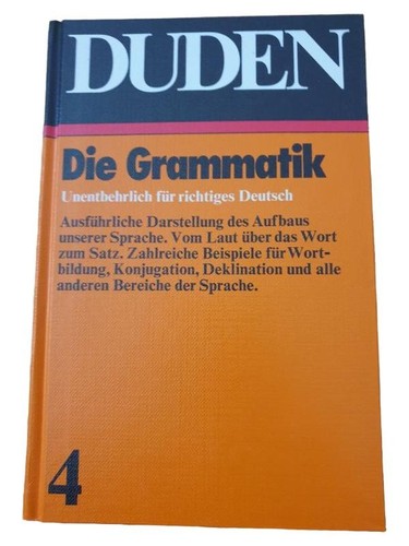 Duden La Grammaire Volume 4 Dictionnaire Allemand Hardcover | eBay