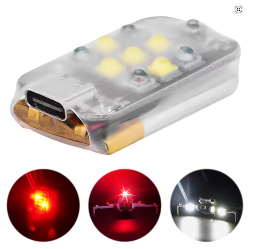 Blinking LED Strobe Light USB Rechargeable 300mAh Signal Lamp for Drone ...