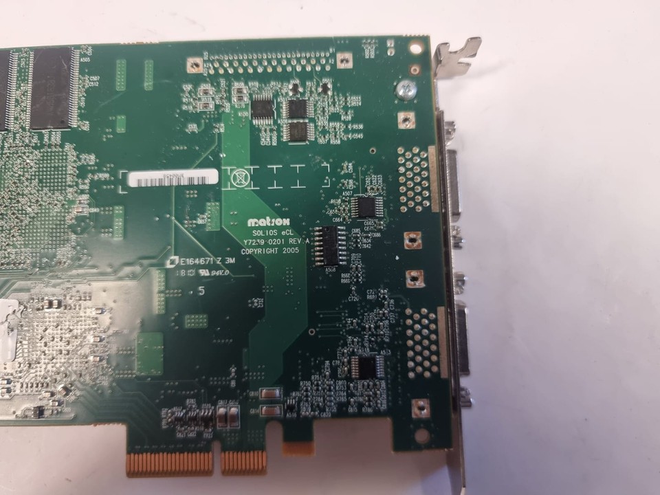 MATROX SOLIOS eCL Y7239-0201 REV A analog frame grabber PN 63039621549 ...
