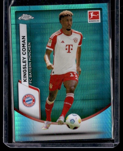 KINGSLEY COMAN 2024 TOPPS BUNDESLIGA CHROME PRIZM REFRACTOR FC BAYERN ...