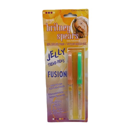 NEW Britney Spears JELLY TREND PENS FUSION Green Orange 2000 Vintage ...