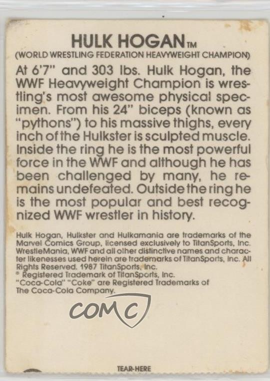 1987 Circle K WWF Supermatch Game Without Tab Hulk Hogan #1 | eBay