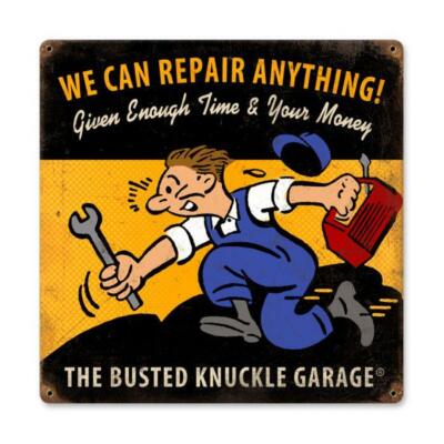 Mechanic Car Repair Vintage Metal Sign MAN CAVE GARAGE Body Shop ...