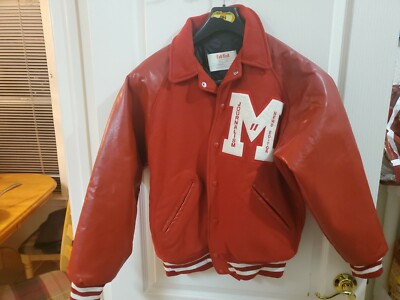 Rare Vintage College Red Bomber Jacket Journalism News Editor by Fab ...