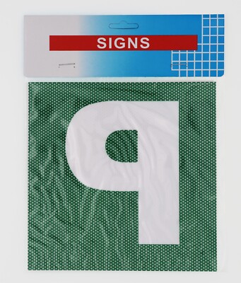 2 Pcs Green P Plates Probationary Driver Car Sign Reusable Peel And ...