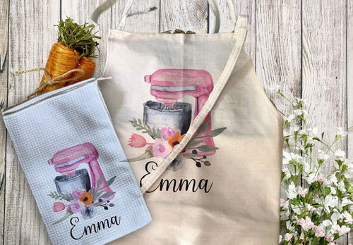 Personalised cooking apron, women chef pinny, tabard, Christmas gift | eBay