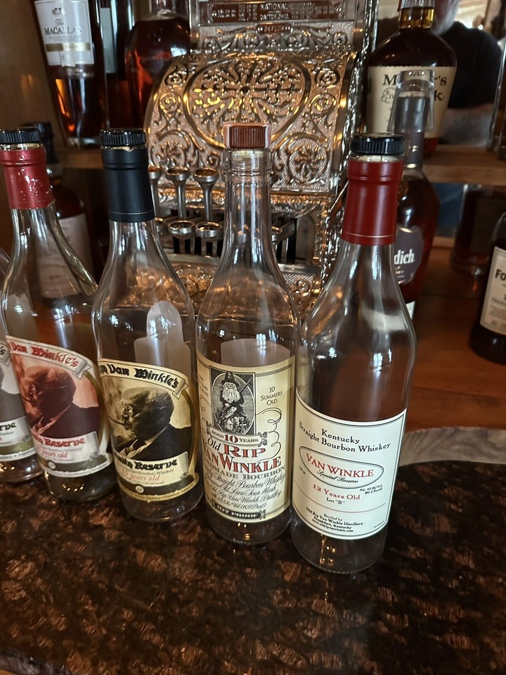 Rare! pappy van winkle 23 ,20,15,12 10 year Bourbon empty bottles | eBay