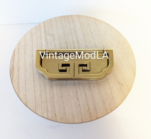 Thomasville Mystique Asian Brass Dresser Drawer Campaign Greek Key Pull ...